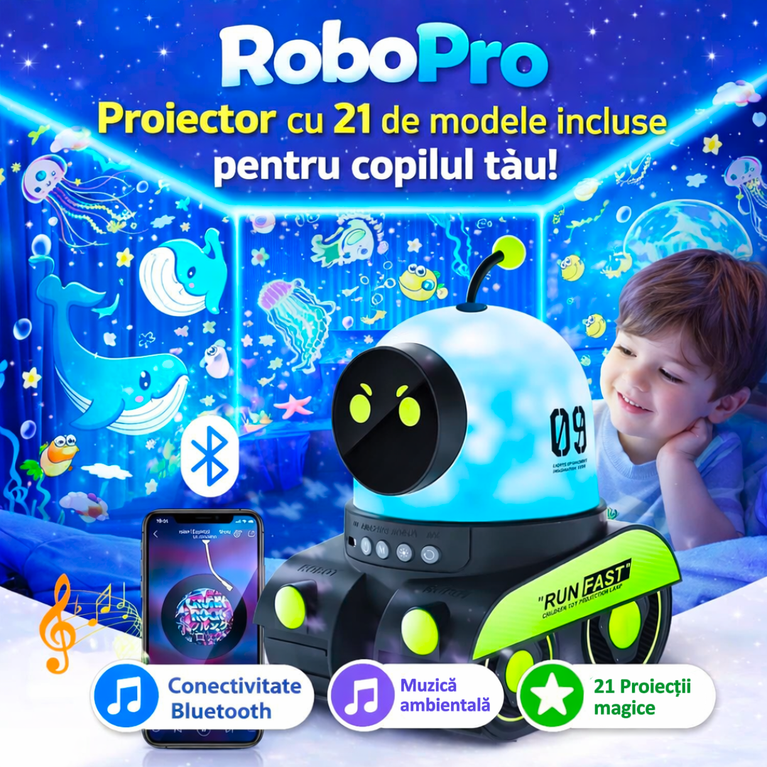 Proiector Smart pentru Copii cu 21 Modele și Muzică | RoboPro – Cadoul ...